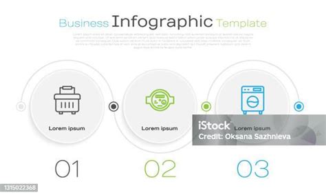 세트 라인 툴박스 물 미터 및 와셔 비즈니스 인포그래픽 템플릿입니다 벡터 가사 집안일에 대한 스톡 벡터 아트 및 기타 이미지 가사 집안일 가정 생활 건강관리와 의술