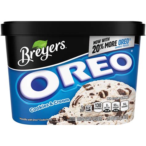 Breyers Ice Cream Oreo Breyers New Frozen Dairy Dessert Oreo