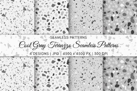Cool Gray Terrazzo Seamless Patterns Graphic By Artistic Wisdom · Creative Fabrica