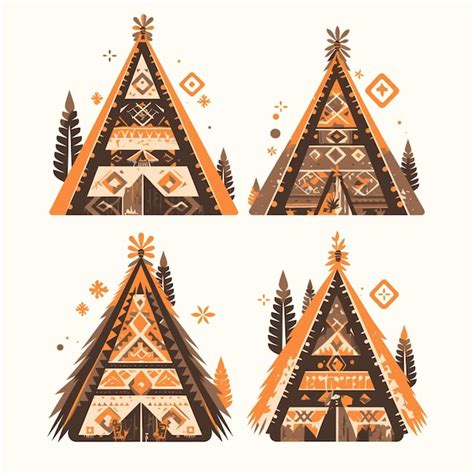 Indonesian Traditional House Patterns With Regional Architecture Premium Ai Generated Vector