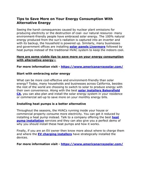 Ppt Tips To Save More On Your Energy Consumption With Alternative Energy Powerpoint
