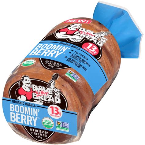 Daves Killer Organic Bagels Boomin Berry Products