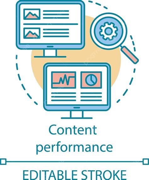 Digital Marketing Icon For Content Optimizationpromotion Measure Content Metrics Vector Measure