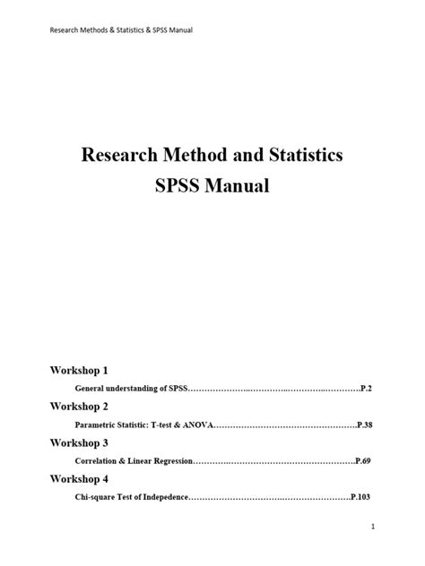 research methods and statistics manual for spss download free pdf