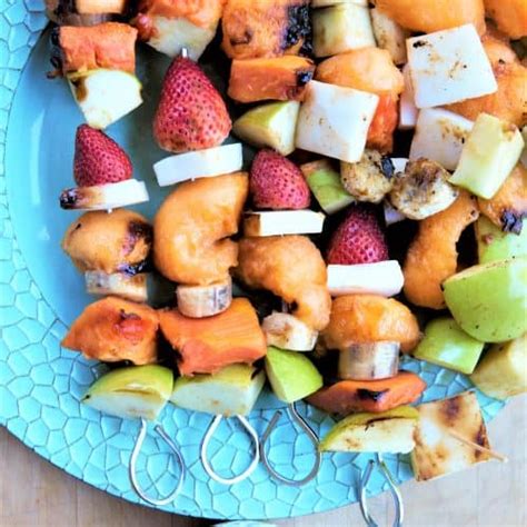 Grilled Fruit Kabobs Light And Fresh Fruit Vegan Snack