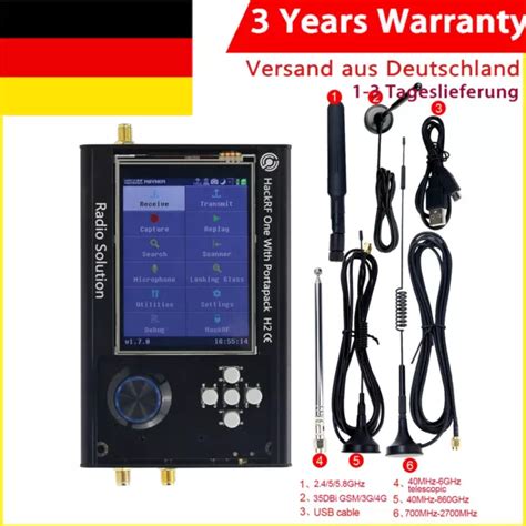 Portapack H2hackrf One R9 V200 5 Antennasdata Cable 1mhz 6ghz Sdr