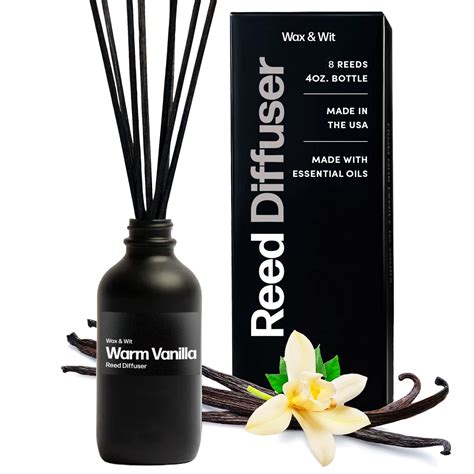 Wax And Wit Reed Diffusers For Home Vanilla Diffuser Reed Diffuser Set For Bathroom Scent