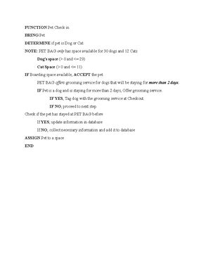 IT 145 Pet Bag Pet Check In IT 145 Pet BAG Specification Document Overview Pet Boarding And