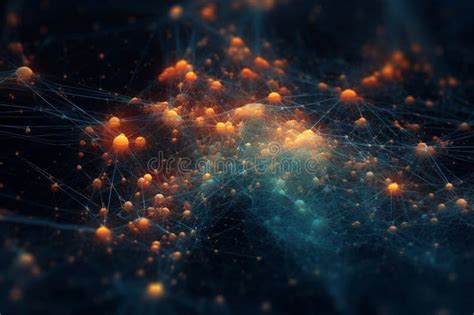 Complex Data Network Technology Web Visualization Illustration Background Stock Illustration