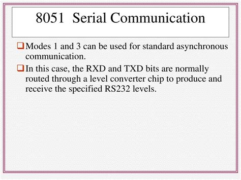 Ppt 8051 Serial Communication Powerpoint Presentation Free Download