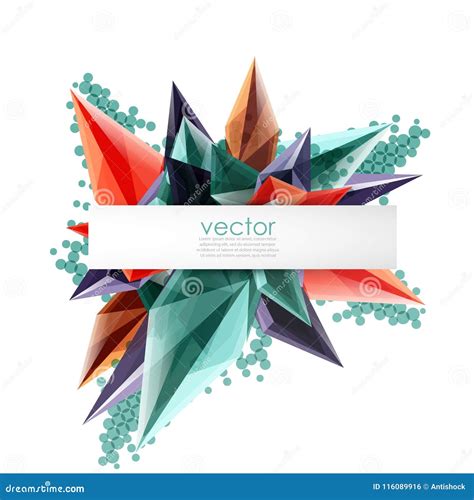 Цветной цветущий кристалл абстрактный фон вектора Иллюстрация вектора иллюстрации