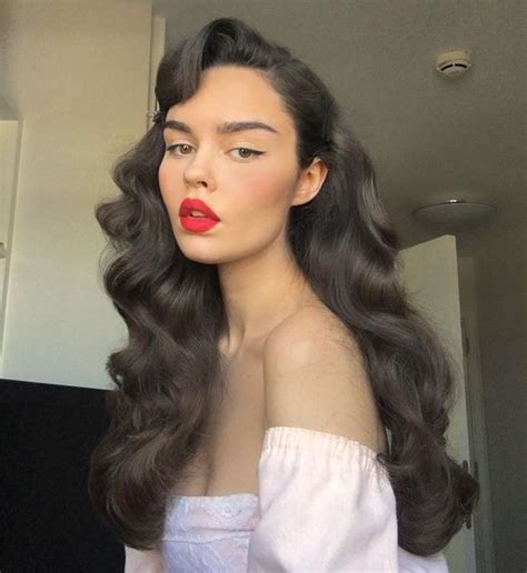 Vintage Pin Curls Long Hair