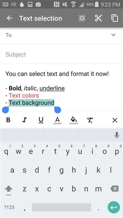 How To Bold Italicize And Underline Text In Gmail For Android Android Gadget Hacks