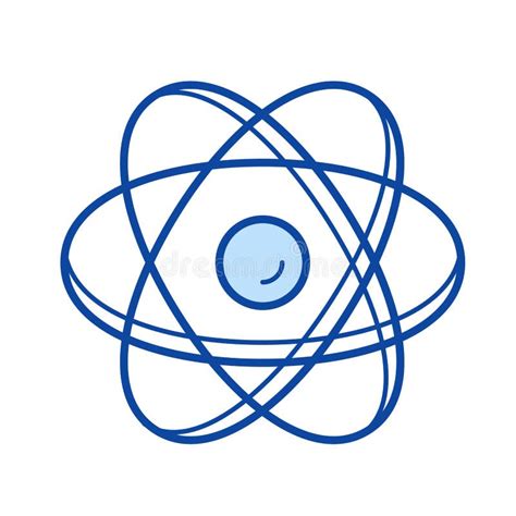 Atom Structure Line Icon Stock Vector Illustration Of Neutron 100290595