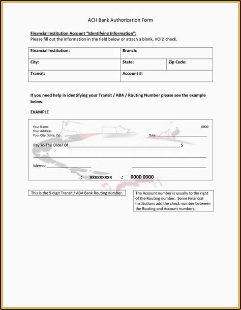 Vendor Ach Enrollment Form Template Form Resume Examples Gq96mjl2or