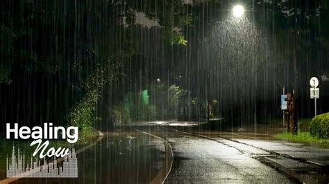 깊은밤 공원의 폭우빗소리로 편히 잠드세요 스트레스해소 불면증해결 스트레스완화 효과 백색소음 Asmr Youtube