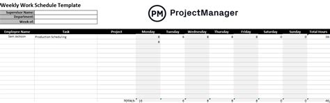 Excel Work Plan Template
