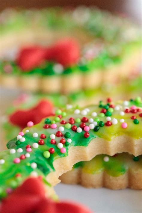 Christmas Wreath Shortbread Cookies Recipe Christmas Shortbread