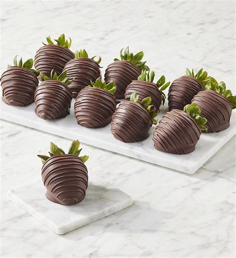 Harry And David Belgian Dark Chocolate Hand Dipped Strawberries 12