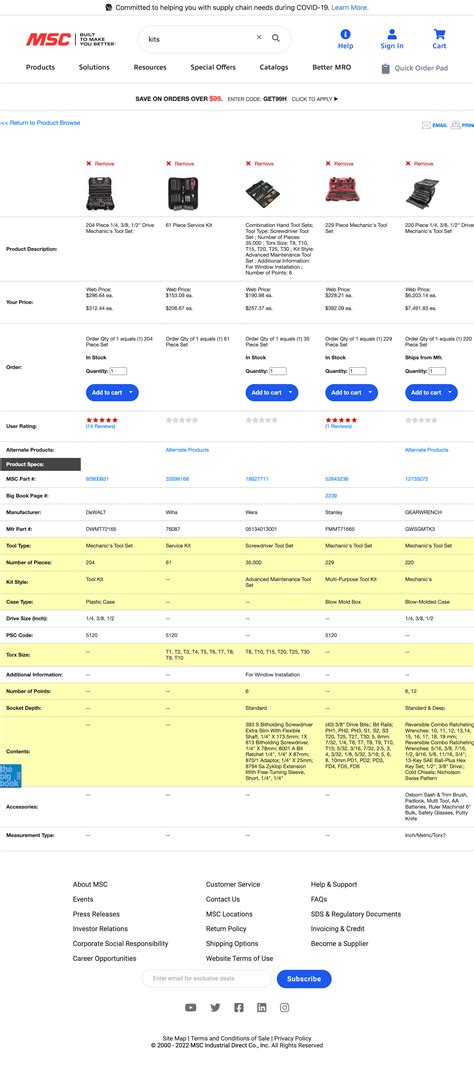 msc direct s comparison tool 25 of 81 comparison tool examples