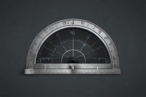 Protractor Ruler Measuring Tool 3d Vector Icon Cartoon Minimal Style Premium Ai Generated Image