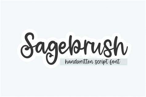 Sagebrush Font Bouncy Script Font Cricut Fonts Procreate Etsy