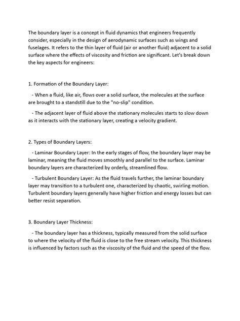 The Boundary Layer Is A Concept In Fluid Dynamics That Engineers