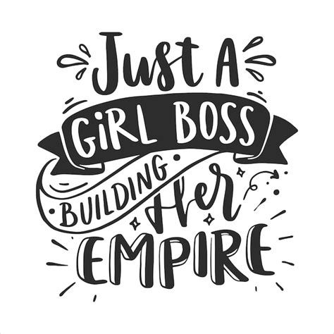 걸 파워 레터링은 동기 부여 영감을 주는 인쇄용 포스터 카드 티셔츠 디자인 등을 인용합니다 프리미엄 벡터