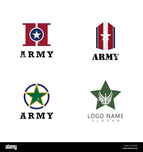 Army Logo Vector Military Template Symbol Design Stock Vector Image