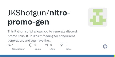 Github Jkshotgunnitro Promo Gen This Python Script Allows You To Generate Discord Promo