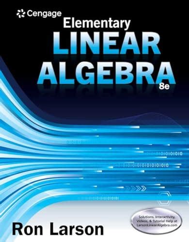 Elementary Linear Algebra Mindtap Course List Larson Ron 9781305658004 Abebooks