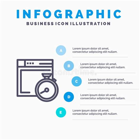 File Brower Compass Computing Blue Infographics Template 5 Steps
