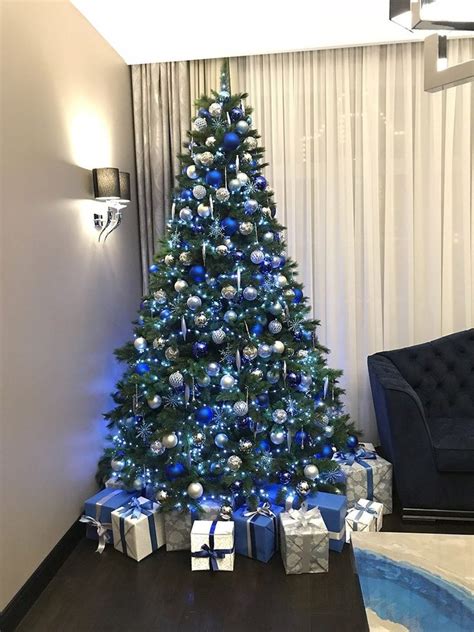 Как украсить елку на Новый год 2024 и нарядить ее на год Дракона Blue Christmas Decor Diy
