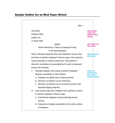 Mla Style Outline Format — Mla Outline Pages With Formatically Mla Style Outline Format — Mla Outline Pages With Formatically