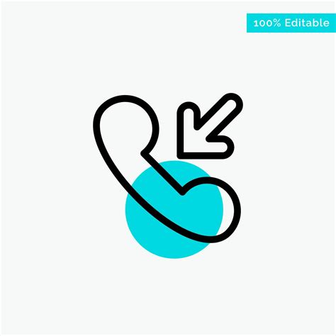 Answer Call Incoming Turquoise Highlight Circle Point Vector Icon 19094960 Vector Art At Vecteezy