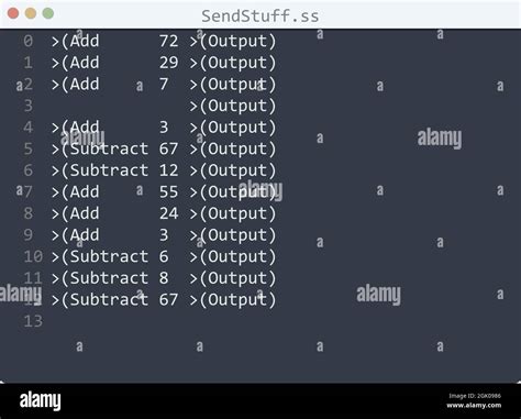 Sendstuff Language Hello World Program Sample In Editor Window