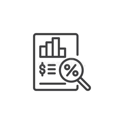 Statistics Outline Icon Set Stock Vector Illustration Of Computer