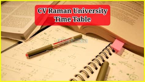 Cv Raman University Time Table 2025 Pgdca Dca Ba B Sc B Com Exam Schedule