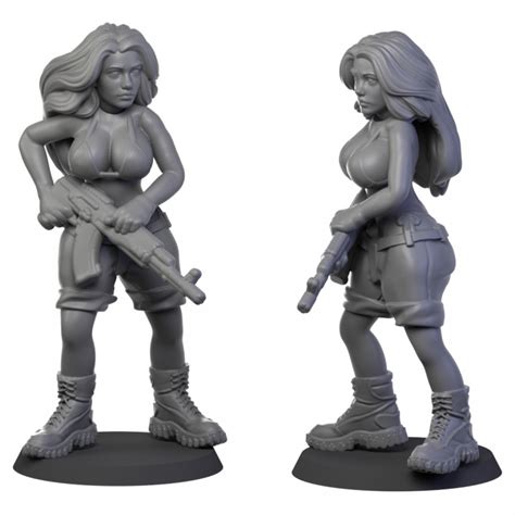 3d Printable Jungle Girl Team By Sergeant Hammer