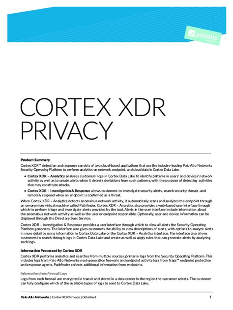 Fillable Online Cisco Secure Endpoint Vs Cortex Xdr By Palo Alto Networks Fax Email Print
