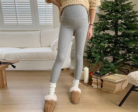 해피텐 [h Made] 임부복 촉촉 밍크털 레깅스 기장옵션 M L