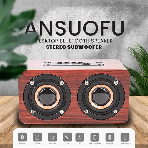 Jual Speaker Bluetooth Stereo Subwoofer Desktop 10W Output Power AUX Wired Audio Input TF Card