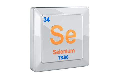 premium photo selenium se chemical element sign 3d rendering isolated