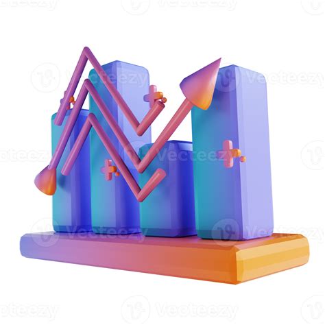 3d Illustration Colorful Data Graph Up 9584725 Png