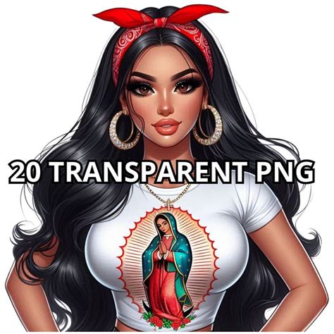 20 Latina Png Virgin Mary T Shirt Beautiful Chicana Woman Latina