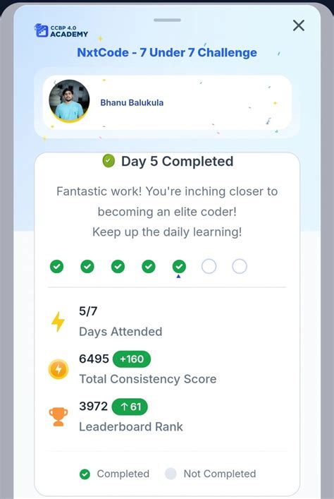 bhanuprakash balukula on linkedin nxtwave day5