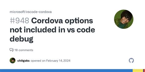 cordova options not included in vs code debug · issue 948 · microsoft