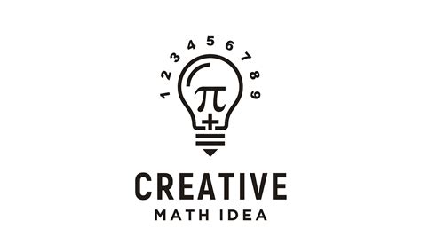 Light Bulb Pi Numeric Mathematics Logo Graphic By Enola99d · Creative