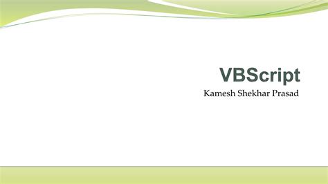 Vb Script Final Pari PPT