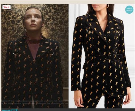 Killing Eve Villanelle Velvet Suit Metallic Pants Fashion Tv Eve